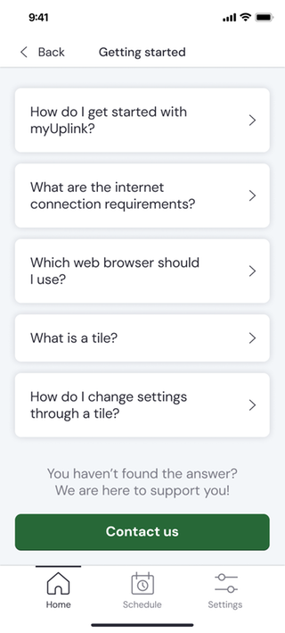 Anleitung myUplink: Funktionen | NIBE