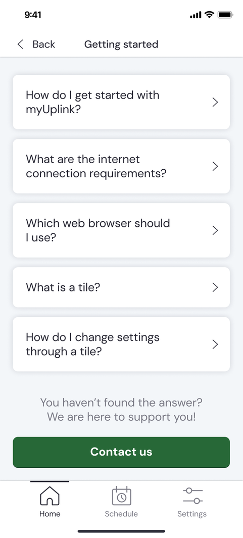 Anleitung myUplink: Funktionen | NIBE
